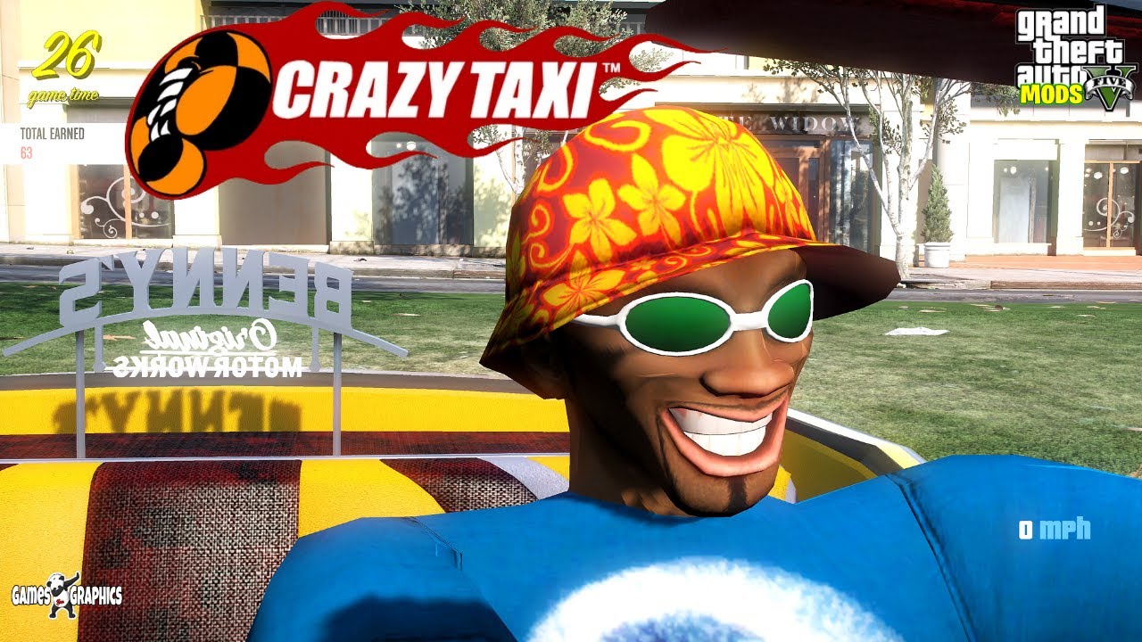 GTA 5 CRAZY TAXI MOD - YouTube