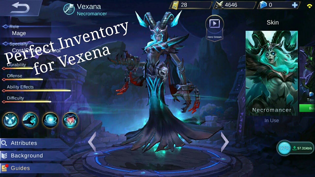 Perfect Inventory For Vexena Gameplay In Mobile Legends Youtube