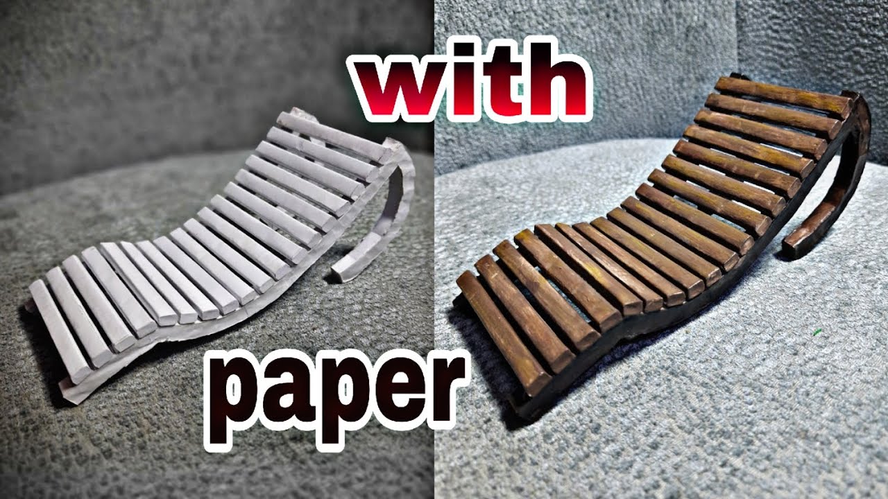 making a beach chair with paper only - Einen Strandstuhl nur aus Papier ...
