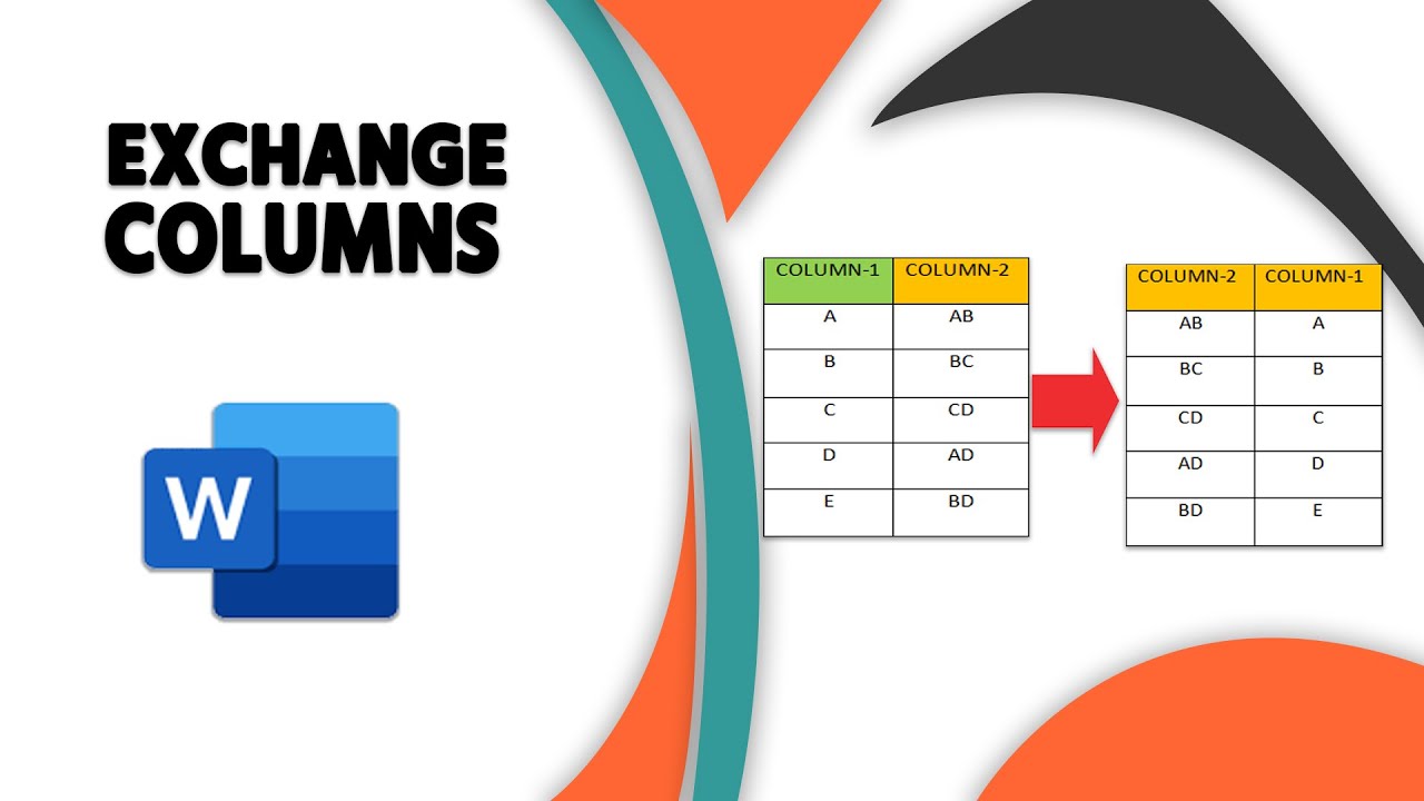 How to Exchange Columns in Microsoft Word - YouTube