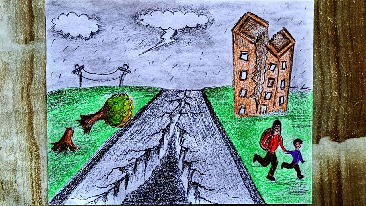 EARTHQUAKE DRAWING / DEPREM ÇİZİMİ / SİVİL SAVUNMA ÇİZİMİ #deprem # ...