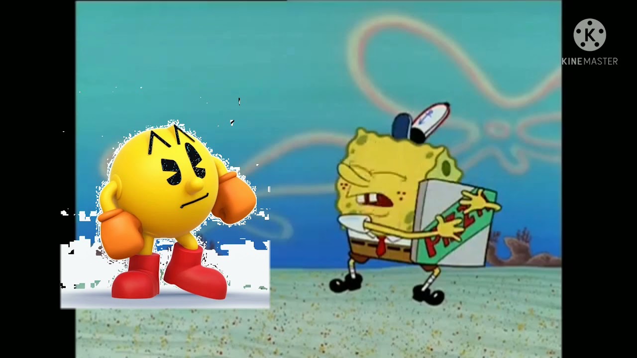Pac-Man trying to get a pizza from Spongebob - YouTube