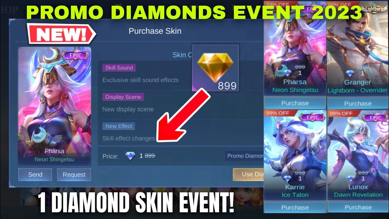 1 DIAMOND SKIN EVENT PROMO CARNIVAL! PROMO DIAMONDS EVENT 2023 - YouTube