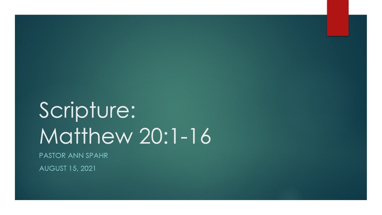 Scripture - Matthew 20:1-16 - YouTube