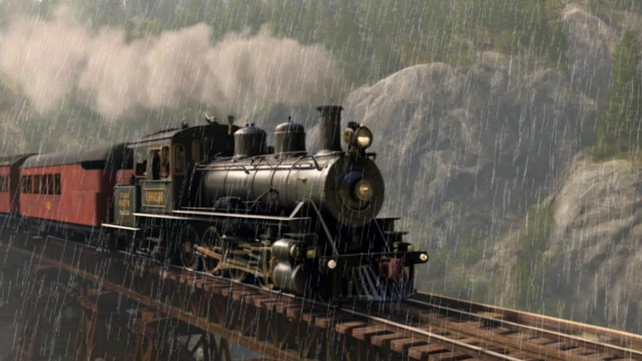 Train Journey Through Tropical Rainforest with Thunder Sounds | TRAIN ...