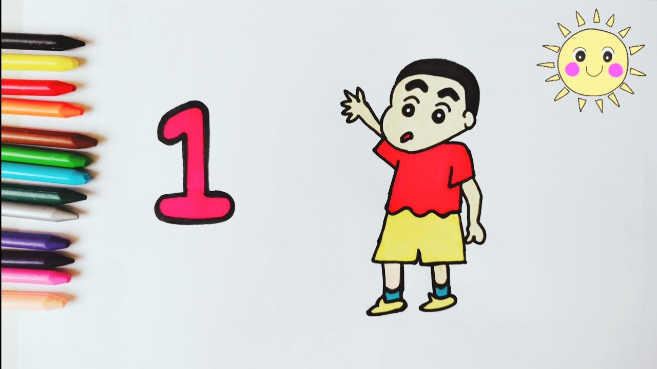 #latest/how to draw cute shinchan?😀 drawing, painting and colouring ...