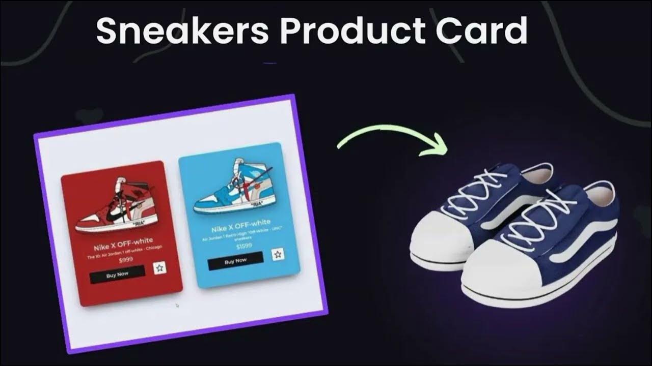 html and css use to create sneakers product card - web design project ...