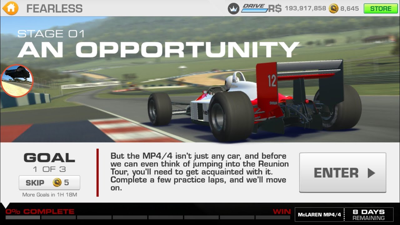 RR3, Fearless, McLaren MP4/4, Stage 1.1 no upgrades - YouTube