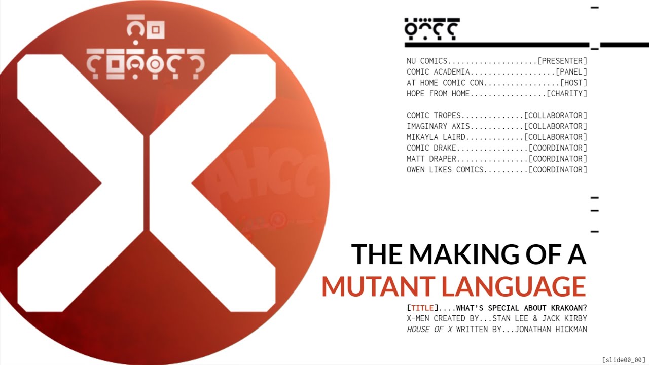 The Making of a Mutant Language || AHCC Presentation || Nu Comics - YouTube