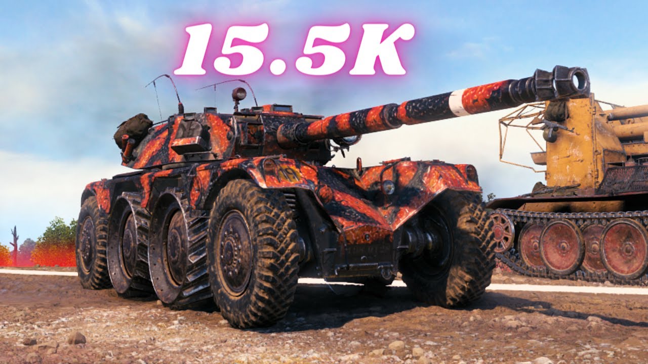 Panhard EBR 105 - 15.5K Spot Damage World of Tanks Replays - YouTube