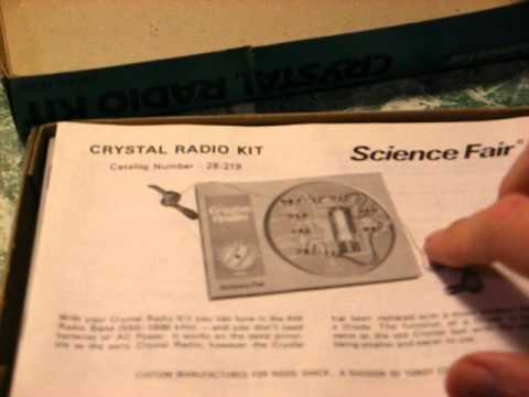 Radio Shack "Science Fair" crystal radio kit - YouTube