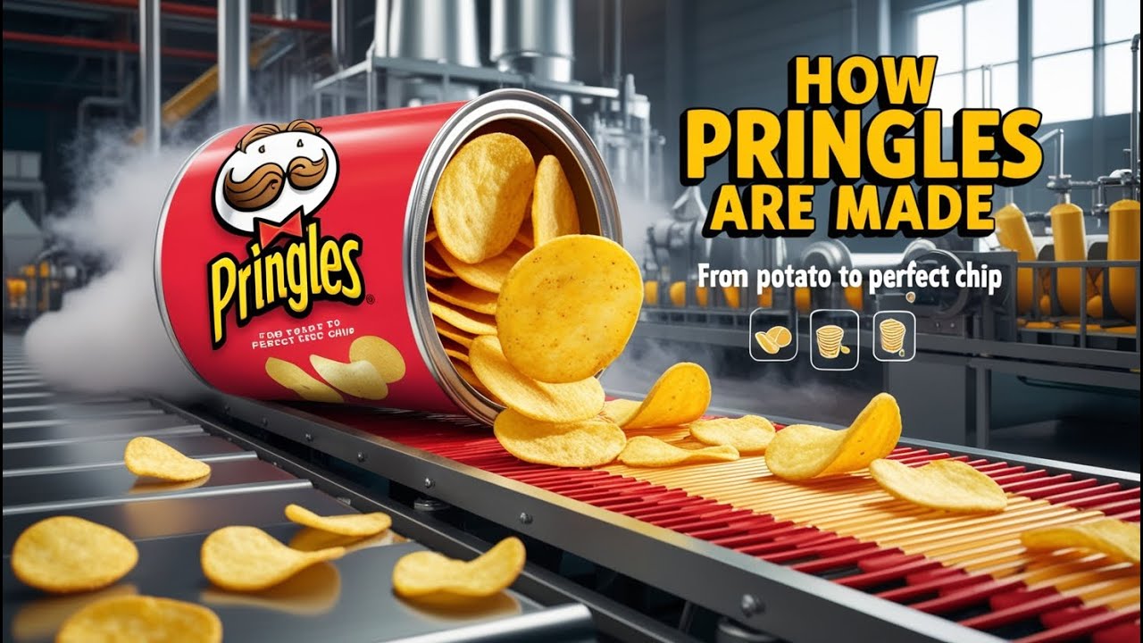 How Pringles Are Made In factory | inside the factory process - YouTube