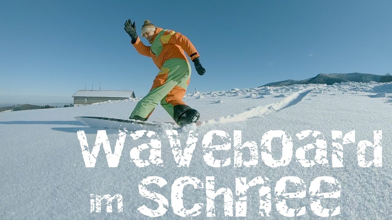 Waveboard im Schnee - snowdeck action - YouTube