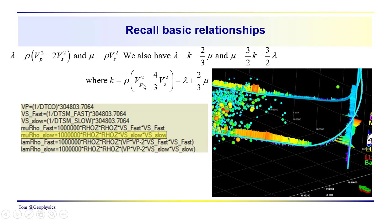 Geophysics: Seismic - calculating elastic moduli from density and ...