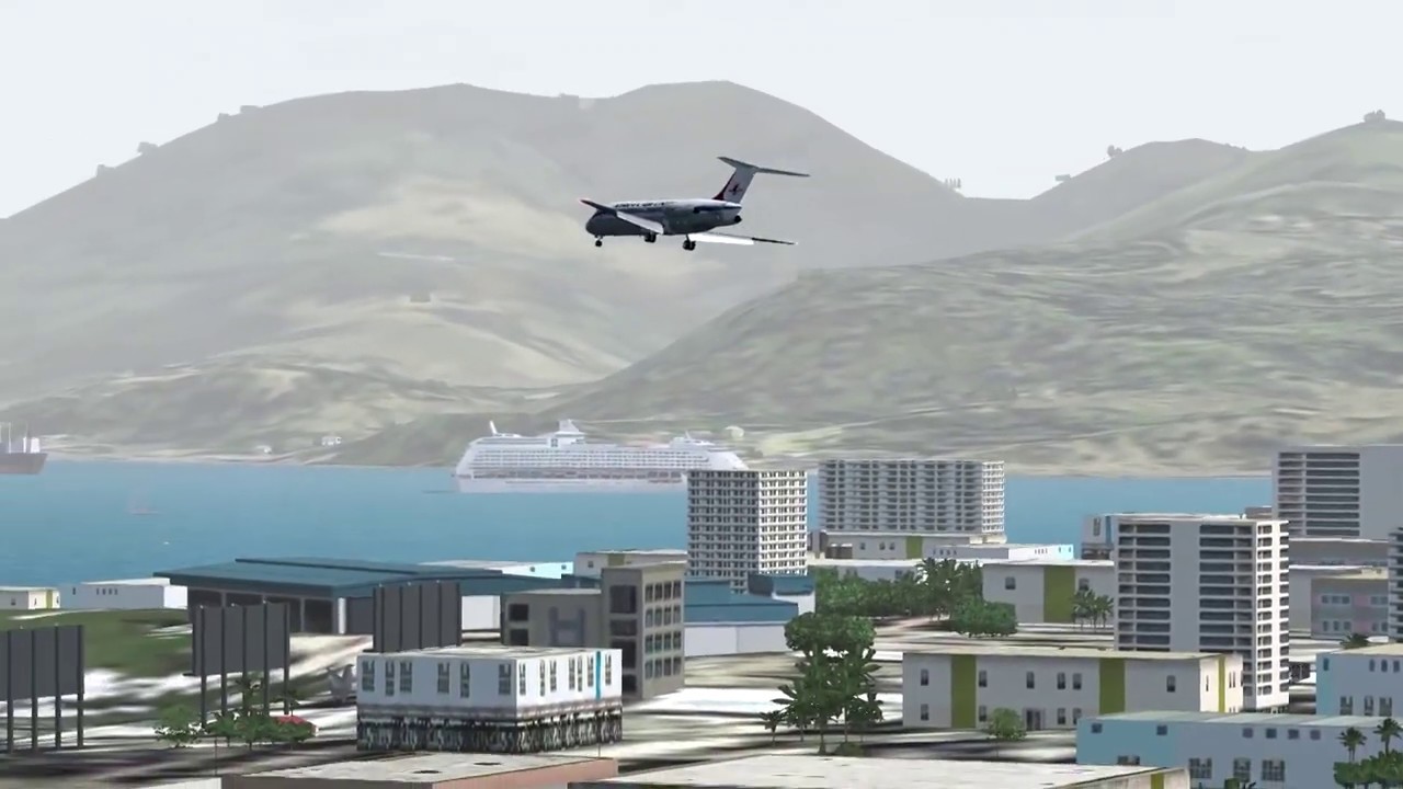 FS2004: Korean Air DC-9 landing at Kai Tak (1080p60) - YouTube