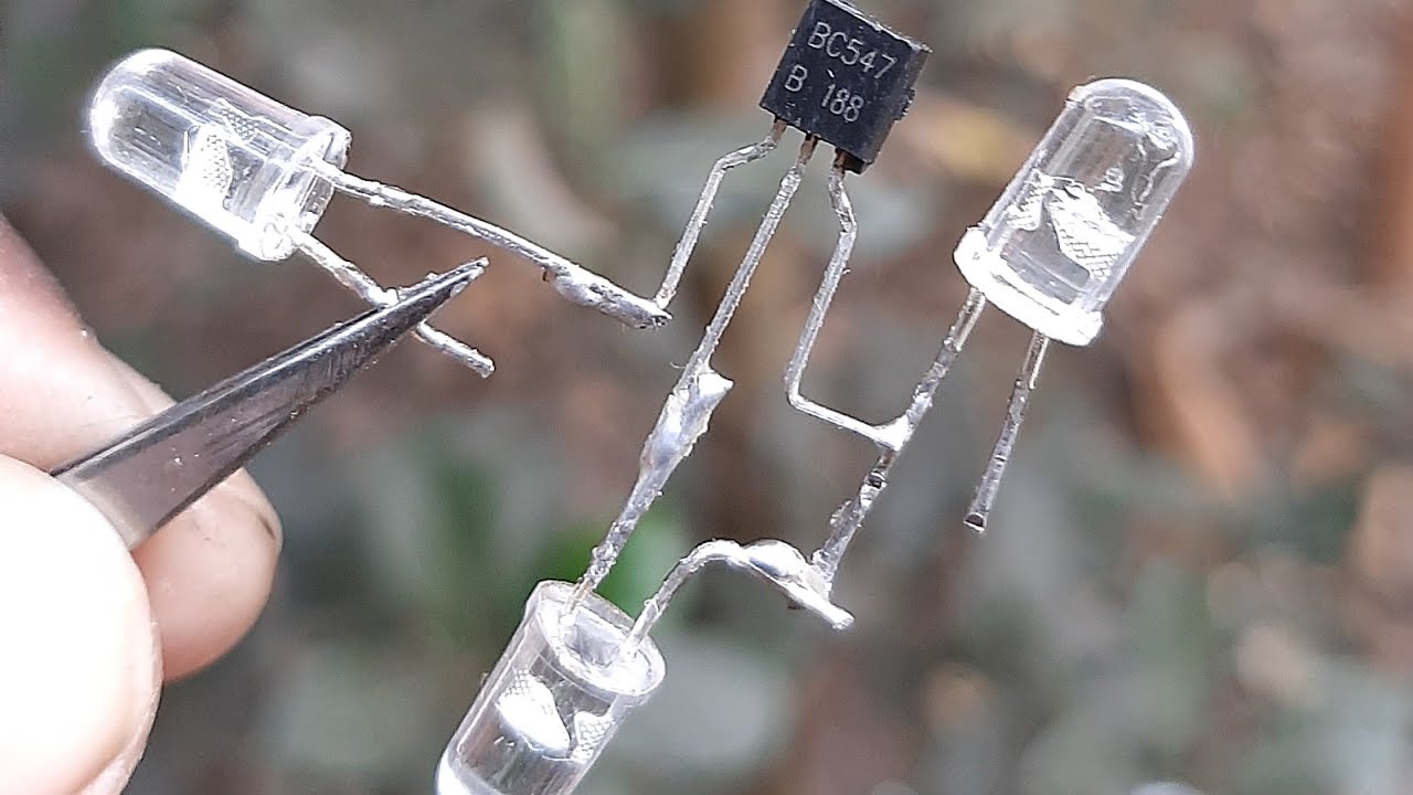 How To Make Single Transistor Super Bright LED Flasher Circuit In ...