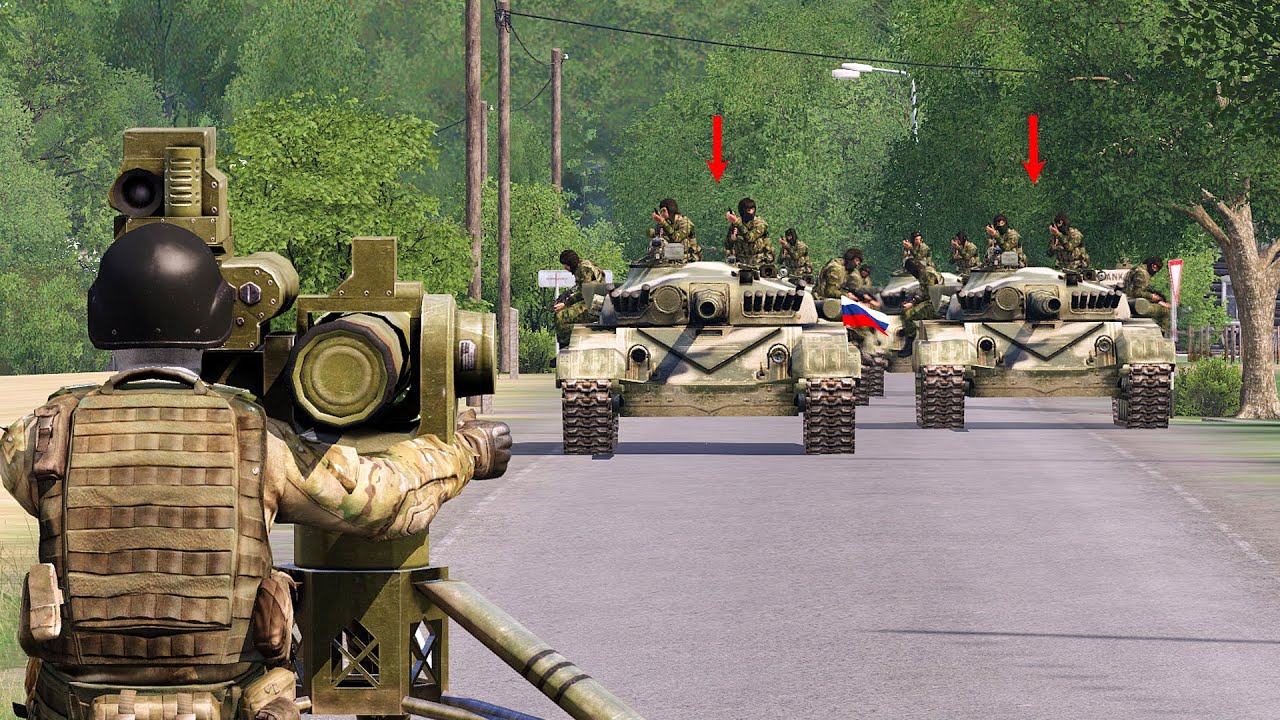Russian Convoy ambushed & destroyed by AT LAUNCHER - SIMULATIING ...