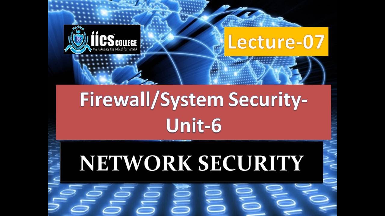 Firewall|Virus&Threats|Types of Firewall||System Security||Lecture-07 ...
