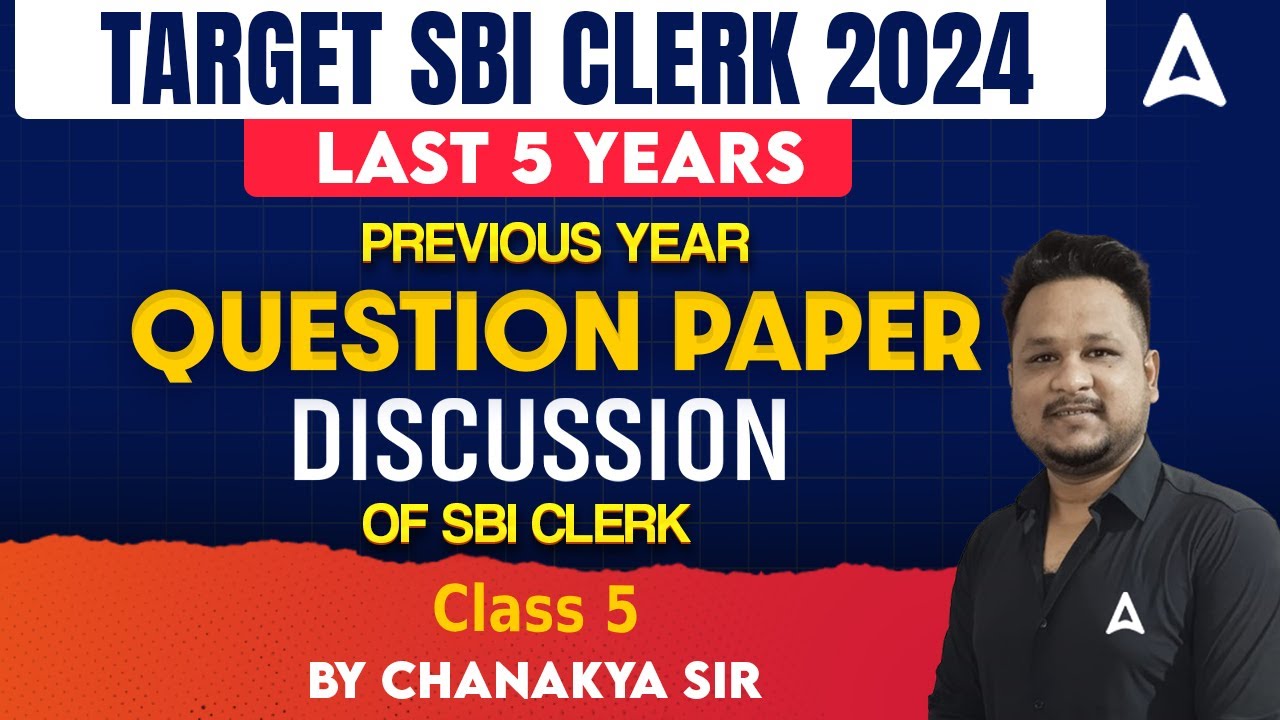 SBI Clerk Previous Year Question Paper | SBI Clerk PYQ Last 5 Years ...