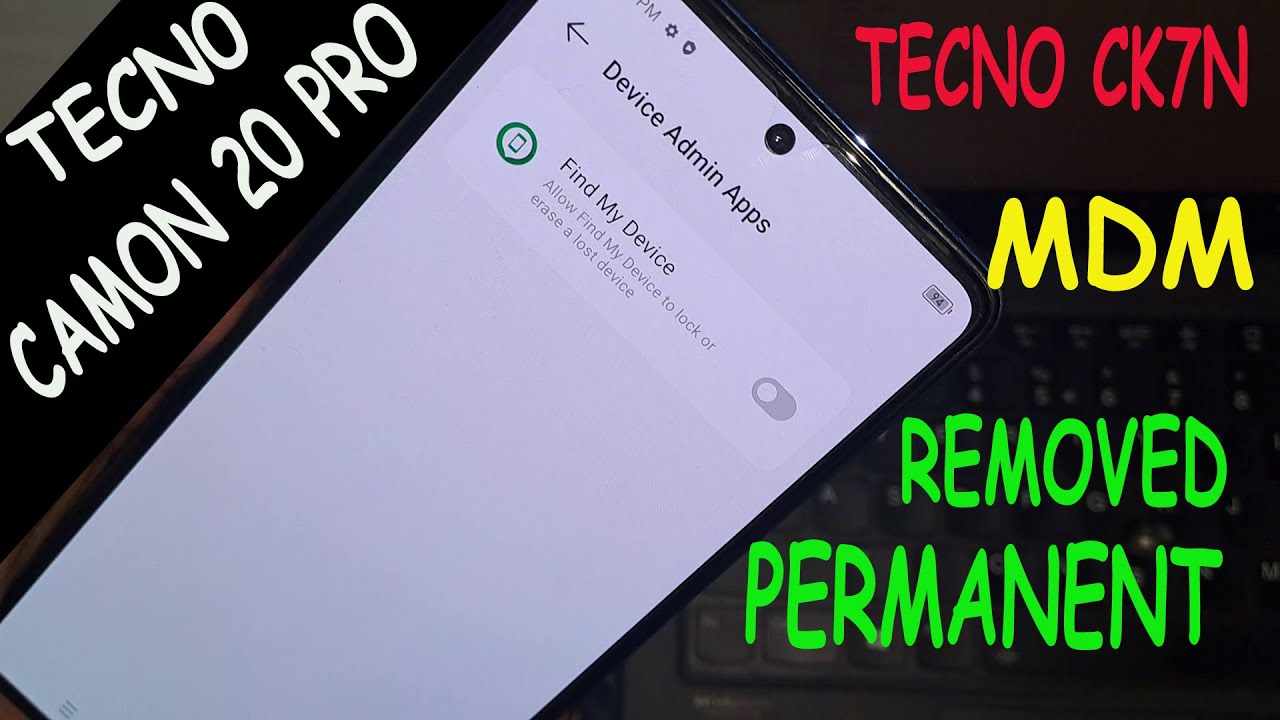 Tecno CK7N How to remove MDM permanent On Tecno Camon 20 Pro-step by ...