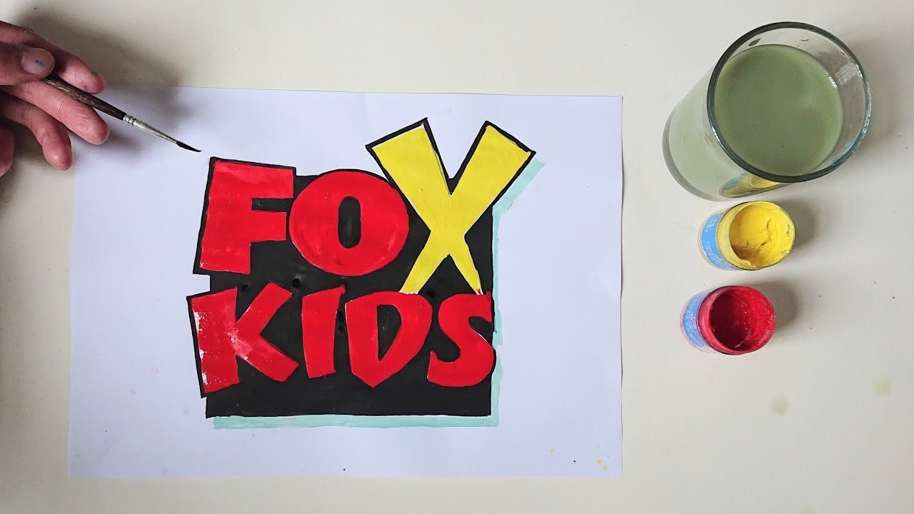 cómo dibujar el logo de fox-kids/how to draw fox-kids logo - YouTube
