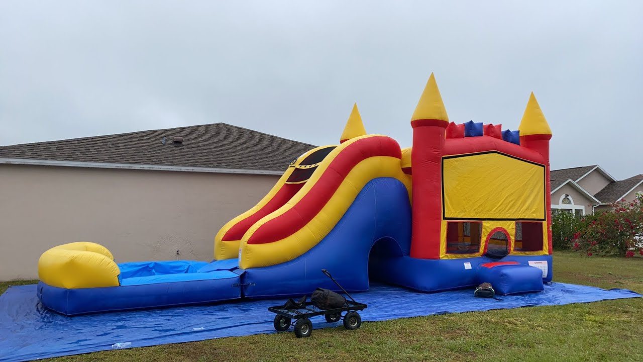 Bounce house combo roll up - YouTube