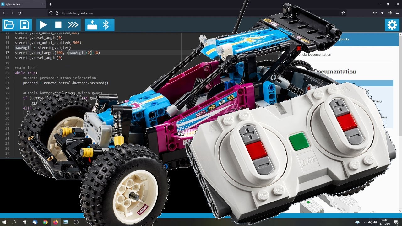 Digitale Gangschaltung für Control+-Fahrzeuge (pybricks) [Deutsch|HD ...