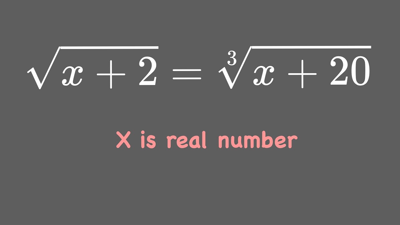 Math Basic | Naturally Solving A Radical Equation - YouTube