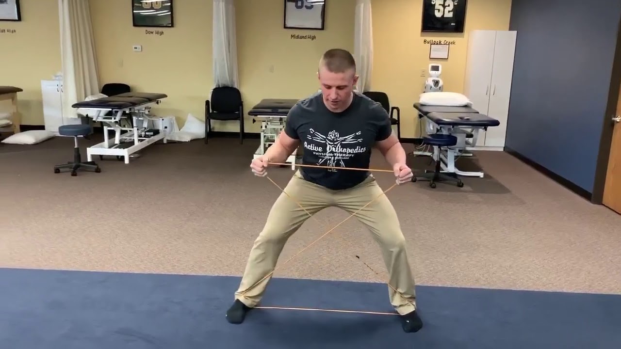 X band walk whole body resistance - YouTube