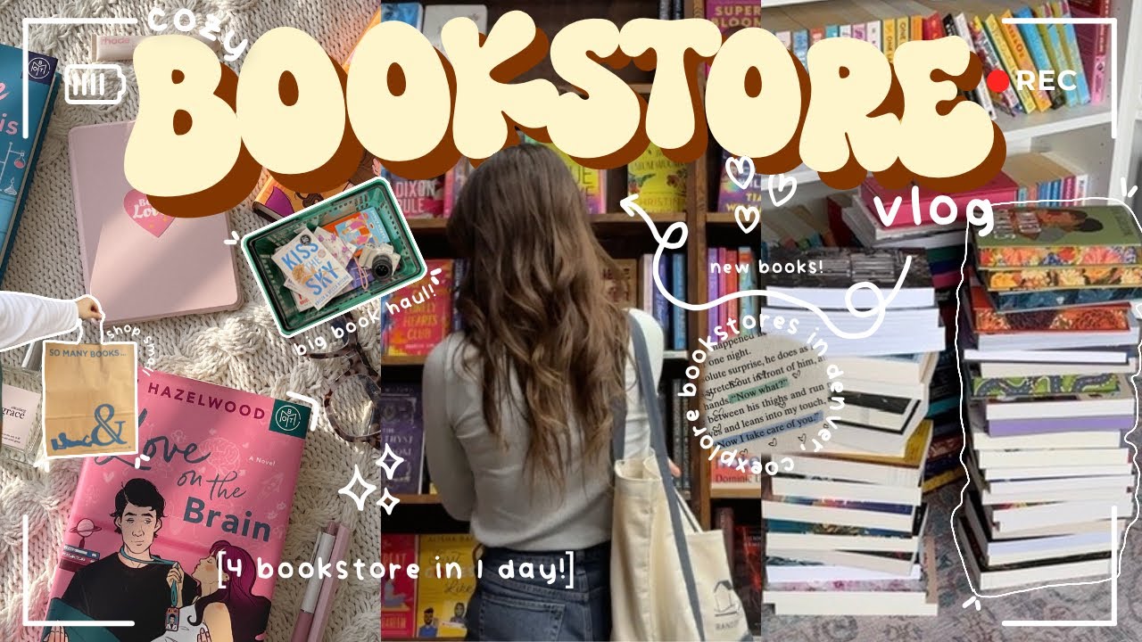 [cozy] bookstore vlog 🧸🎀🍵💌 spend the day book shopping with me at indie ...