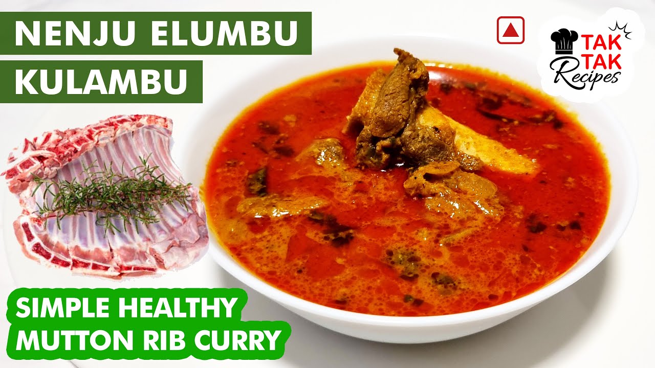 [223] Nenju Elumbu Kulambu | Mutton Ribs Curry | Markandam | Village ...