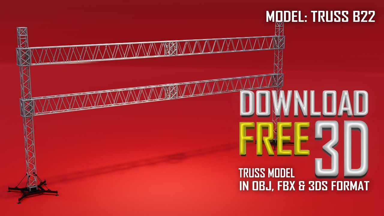 Download Free 3D Truss Models in FBX, OBJ, & 3DS Formats from the ...