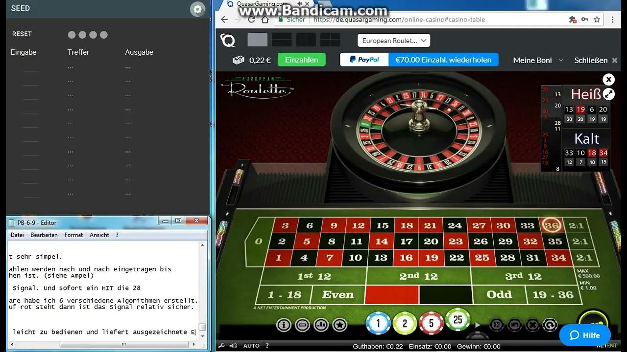 SEED Instruktions Roulette software Roulette programm roulette system ...
