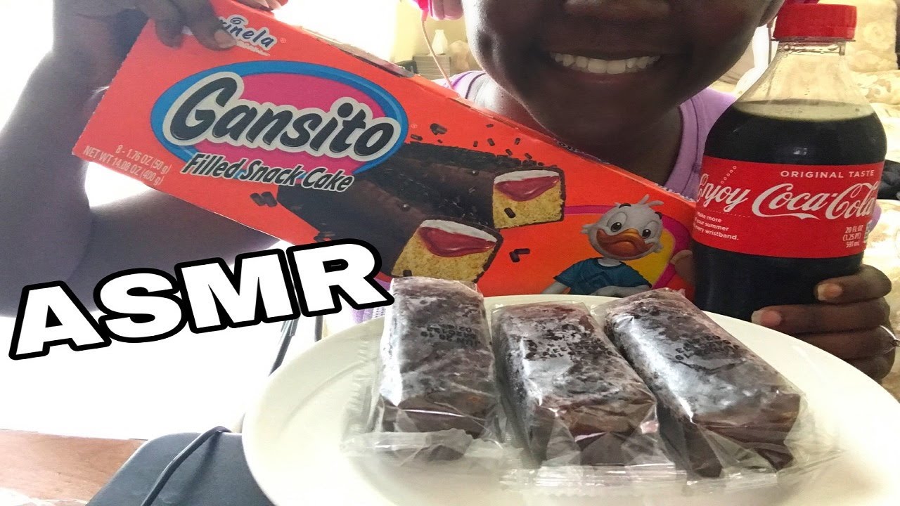 ASMR FROZEN GANSITOS AND COKE (CHEWY + STICKY + FIZZY EATING SOUNDS ...