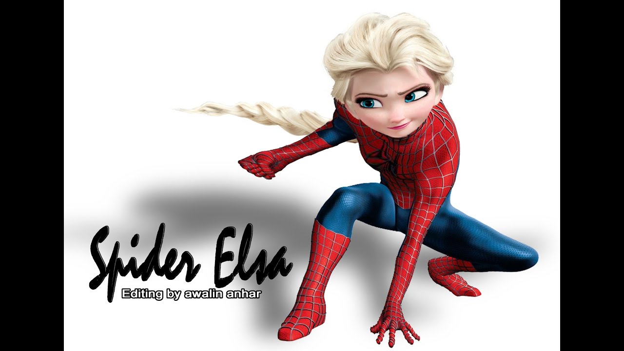 cara edit foto elsa frozen elsa spider-man spiderman by awalin anhar ...