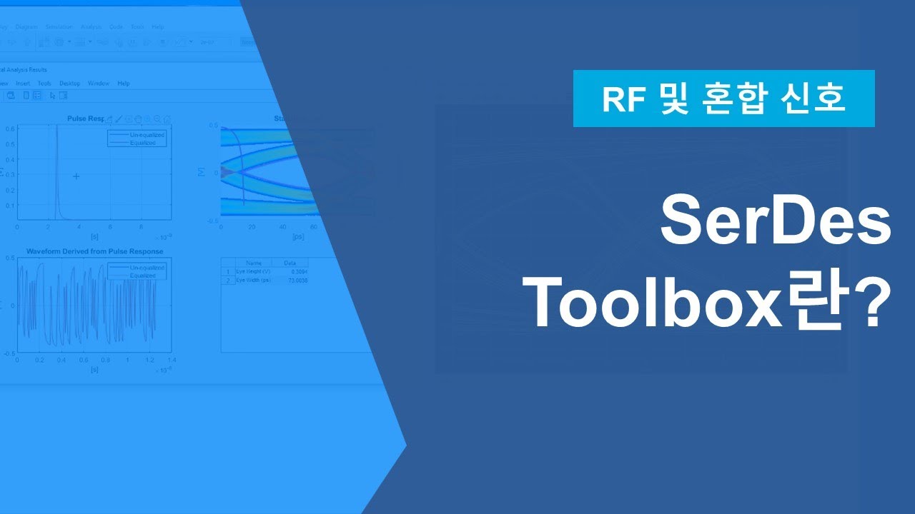 SerDes Toolbox 소개 - SerDes 시스템 설계 및 고속 디지털 상호연결을 위한 PAMn IBIS-AMI 모델 생성 - YouTube
