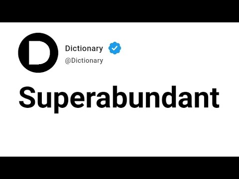 Superabundant Meaning In English - YouTube