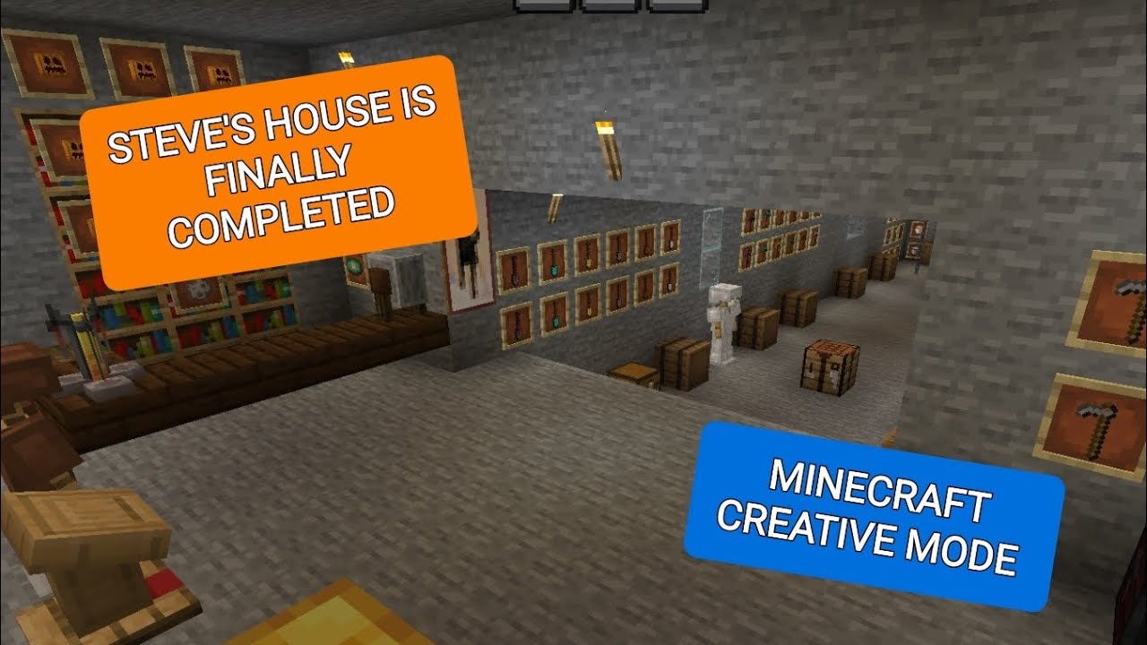 STEVE'S HOUSE IS FINALLY COMPLETE!!!(new minecraft creative mode server ...
