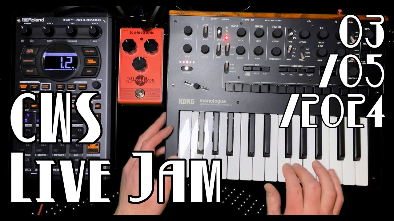 Korg Monologue and drum groove live jam - YouTube