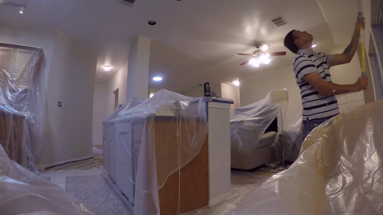 Ceiling Painting By A Pro - 360 Painting - YouTube