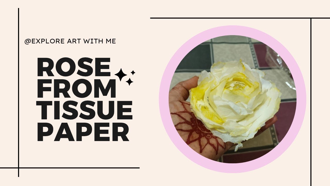 Viral rose flower with tissue paper(tutorial) - YouTube