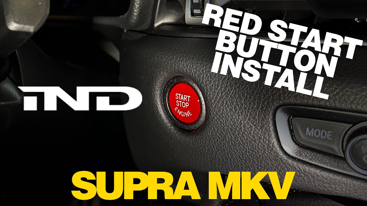 IND A90 Supra RED Start / Stop Button Install - YouTube