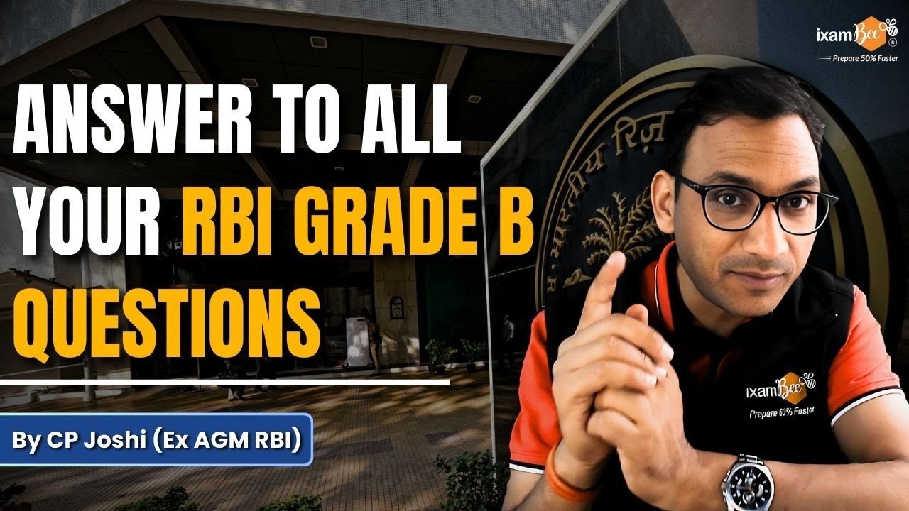 Answer to All your RBI Grade B Questions || By Chandraprakash Joshi (Ex ...