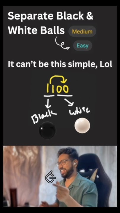 Leetcode 2938 - Easy Solution - Separate Black and White balls #Coding #DSA #Maths - YouTube