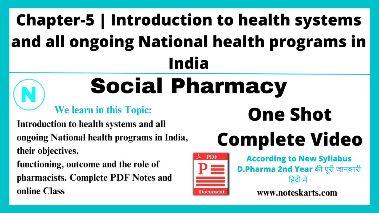 Chapter-5 | Introduction to health systems and National health programs ...