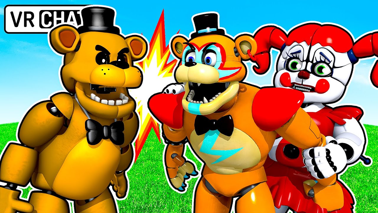 Glamrock Freddy CONFRONTS Golden Freddy in VRCHAT - YouTube