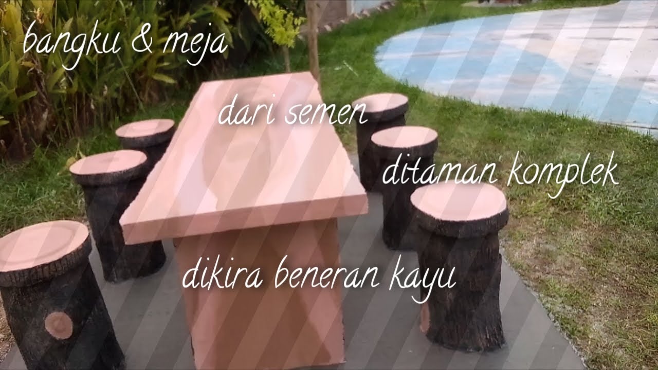 Cara bikin tempat duduk motif kayu - YouTube