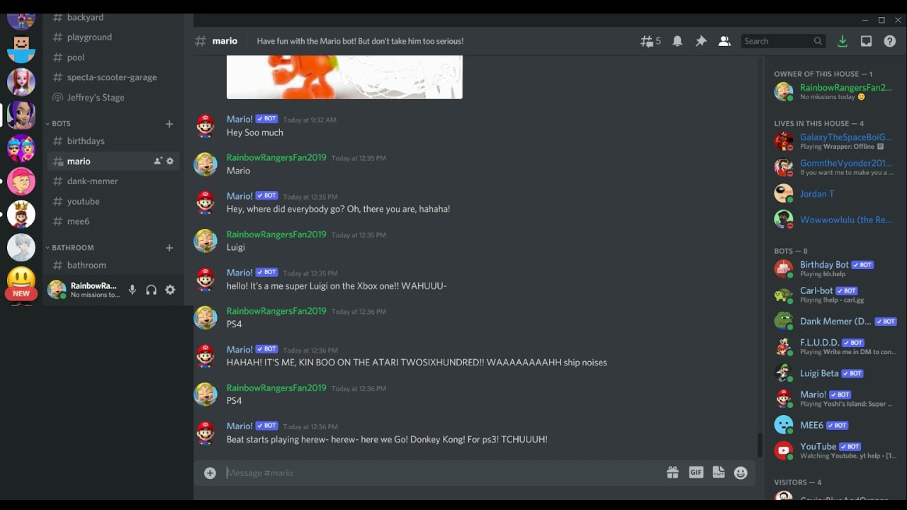How to use Mario! bot in Discord - YouTube