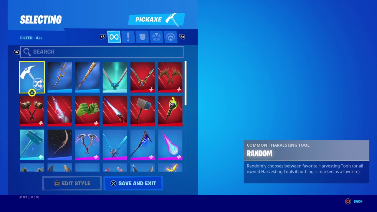 Fortnite picaxe showcase - YouTube