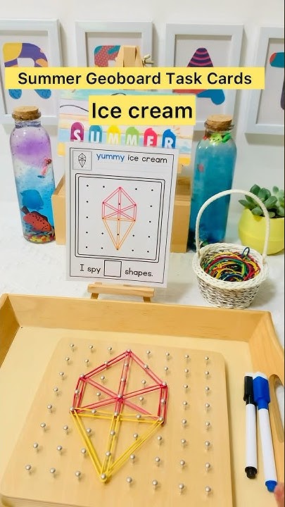 Summer Geoboard Task Cards: Ice cream #shorts #finemotorskills # ...